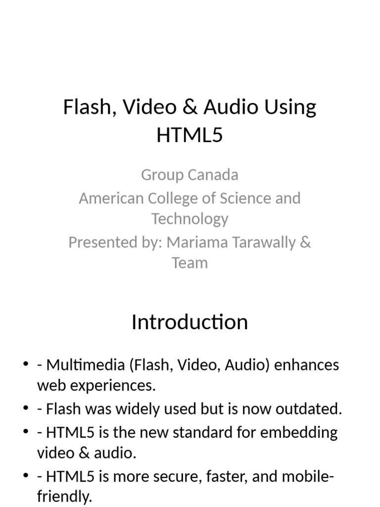 HTML5 Multimedia: Video & Audio Guide | PDF