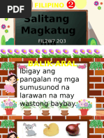 Salitang Magkatugma Worksheet | PDF