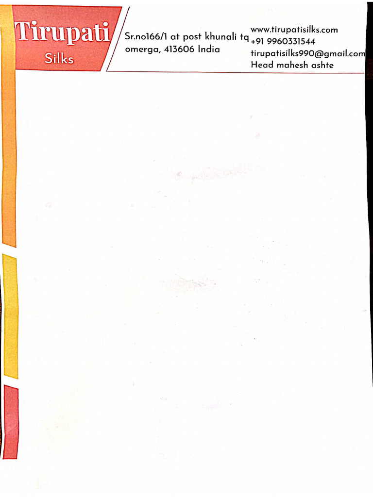 Tirupati Silk Letterpad | PDF