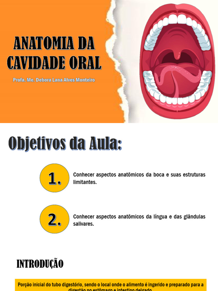 Anatomia da Cavidade Oral e Estruturas | PDF | Língua | Boca