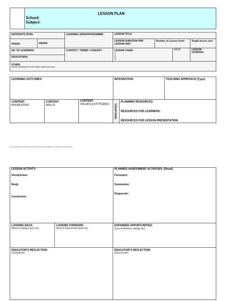 Lesson Plan SCK | PDF | Procedural Knowledge | Intelligence