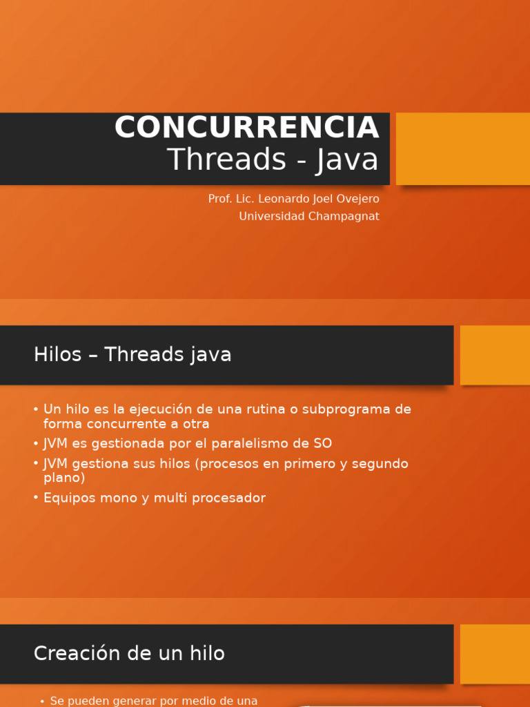 CONCURRENCIA | PDF | Hilo (Computación) | Java (lenguaje de programación)