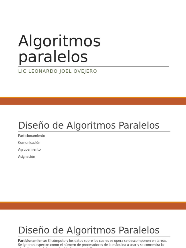 Algoritmos Paralelos | PDF | Algoritmos | Unidad Central de procesamiento