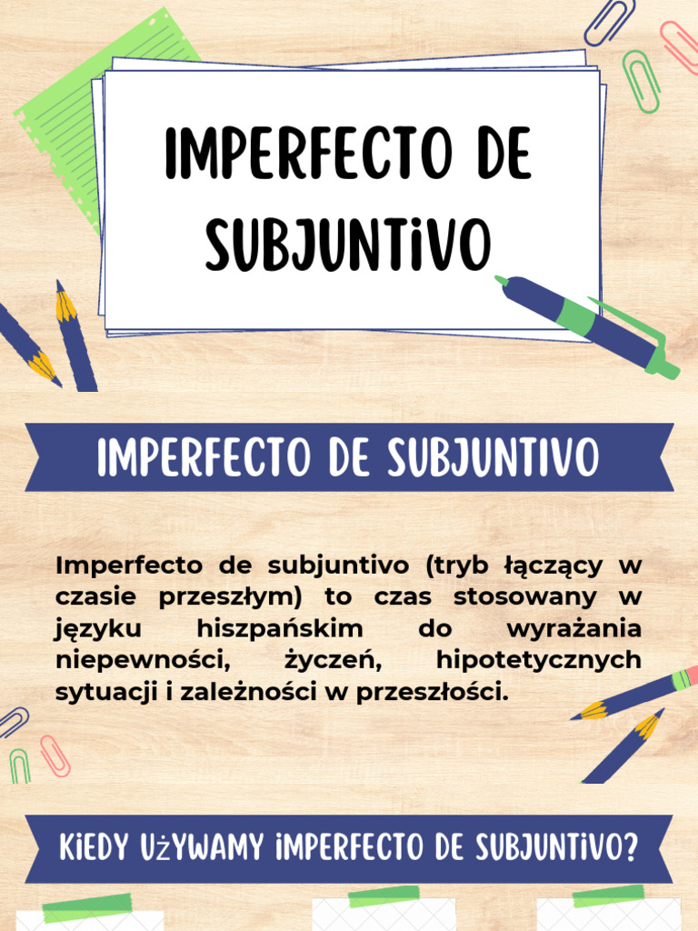 Imperfecto de Subjuntivo | PDF