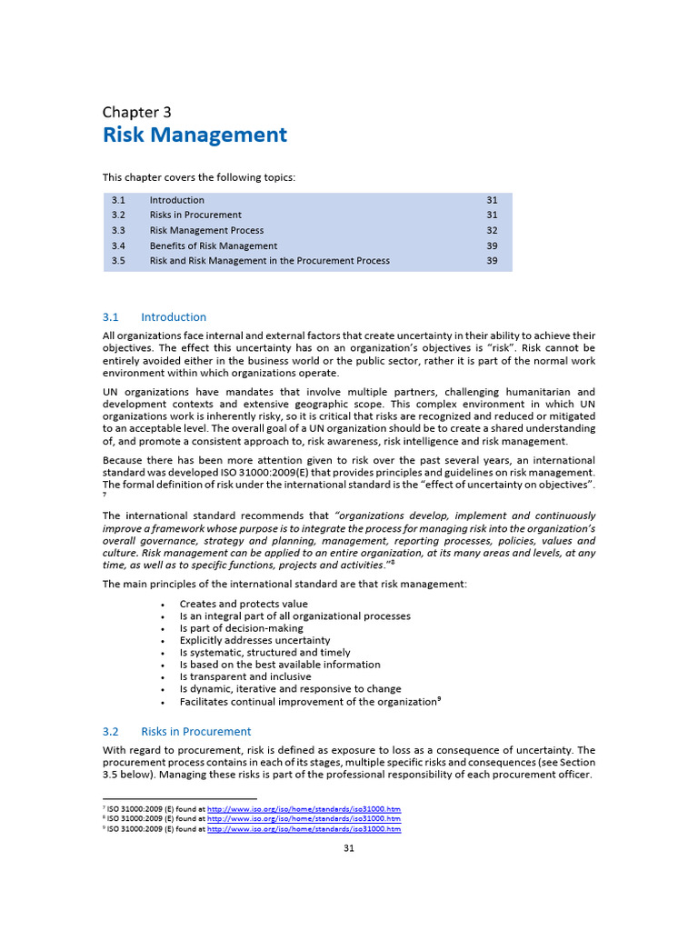 UN Procurement Risk Management Guide | PDF | Risk | Risk Management