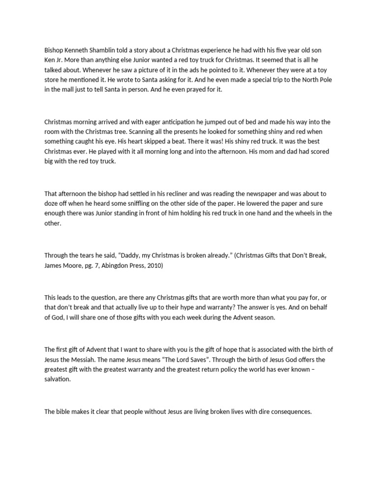 Bishop Kenneth - Moral Story | PDF
