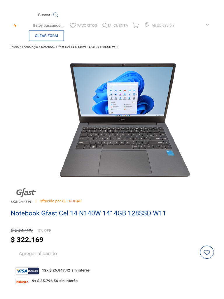 Notebook Gfast Cel 14 N140W 14 - 4GB 128SSD W11 | PDF | Ordenador ...