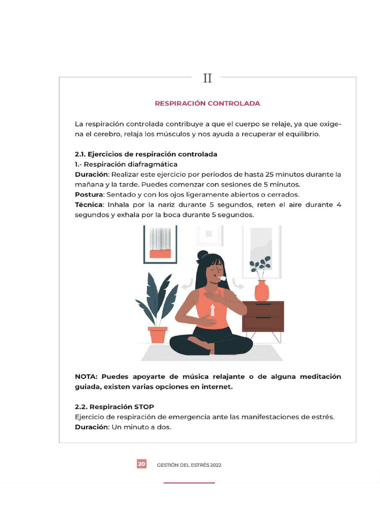 Ejercicios de Respiración y Actividad Física | PDF