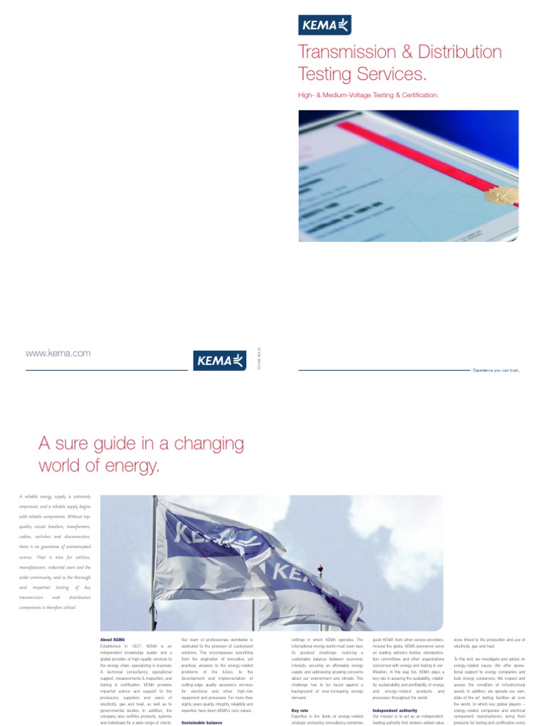 KEMA Testing & Certification Services | PDF | Electric Power ...