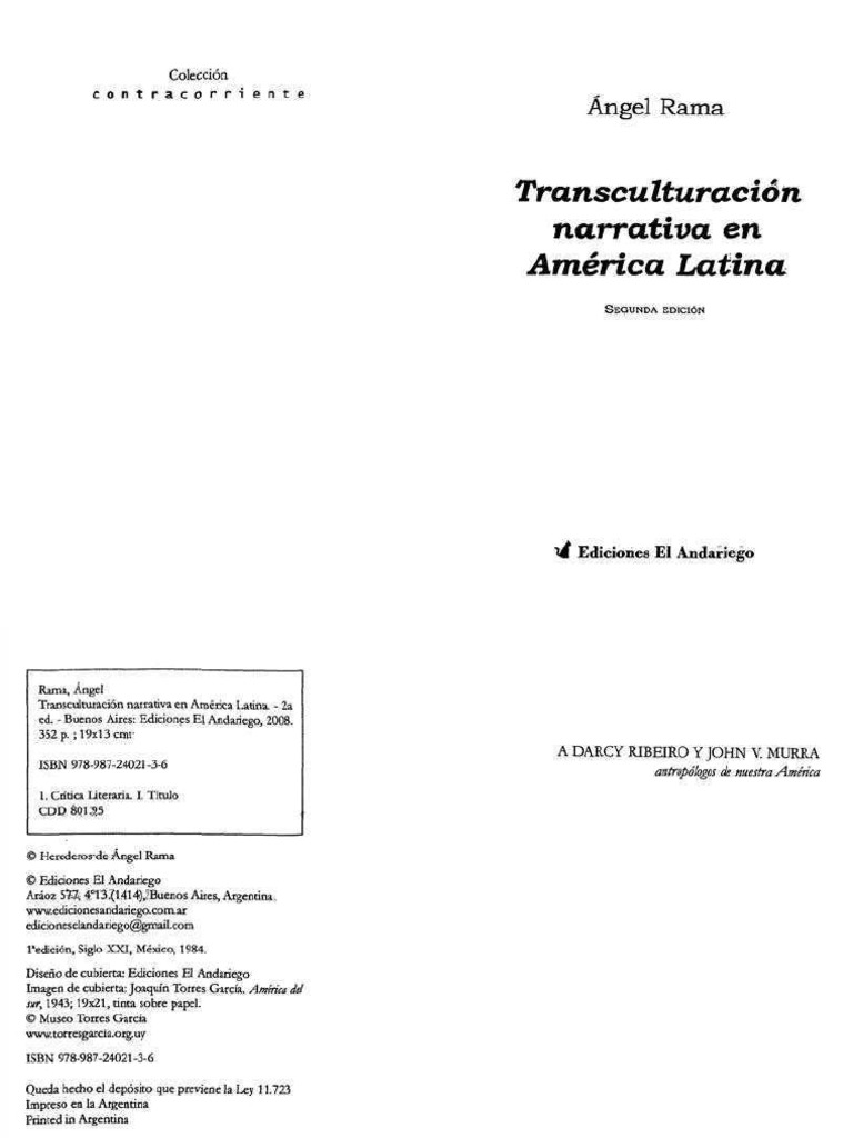 Rama Angel Transculturacion Narrativa en America Latina PDF | PDF