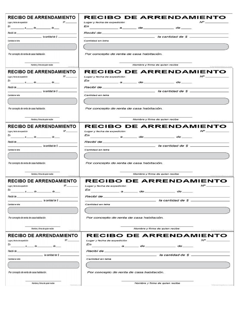 Recibos de Renta | PDF