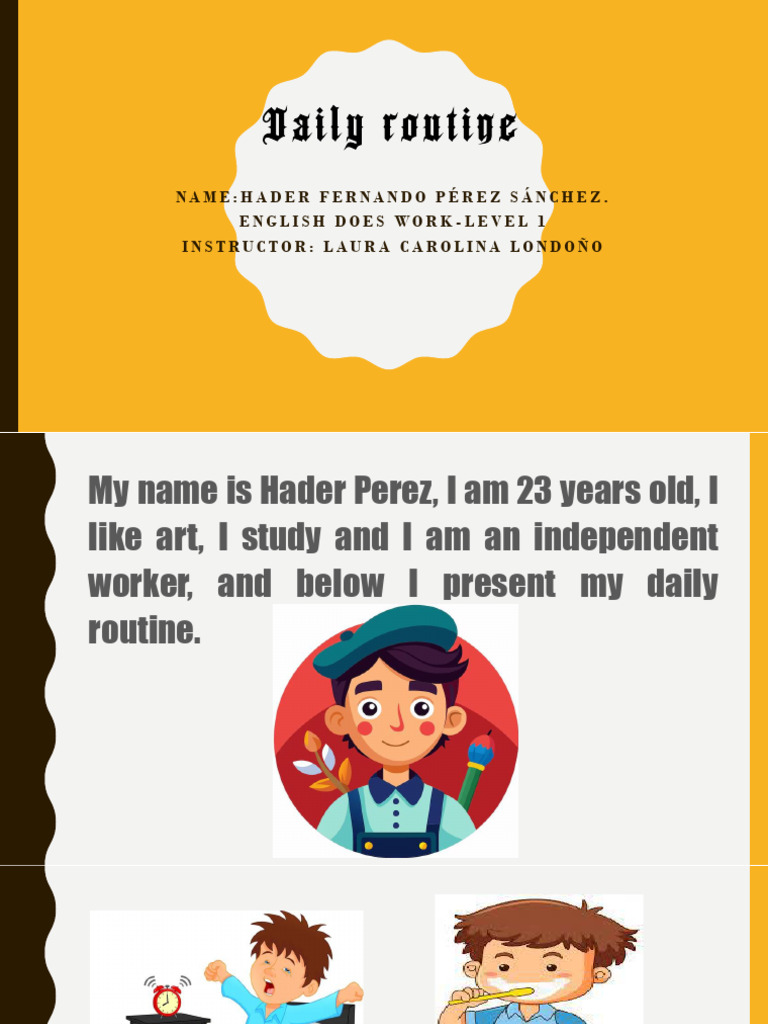 PRESENTACION RUTINA DIARIA | PDF