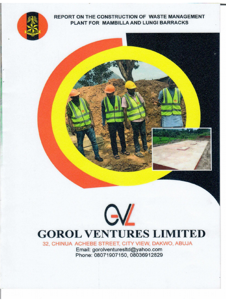 Completion Report Sewage System | PDF
