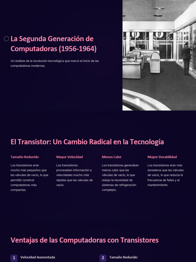 Segunda Generación de Computadoras (1956-1964) | PDF | Almacenamiento ...