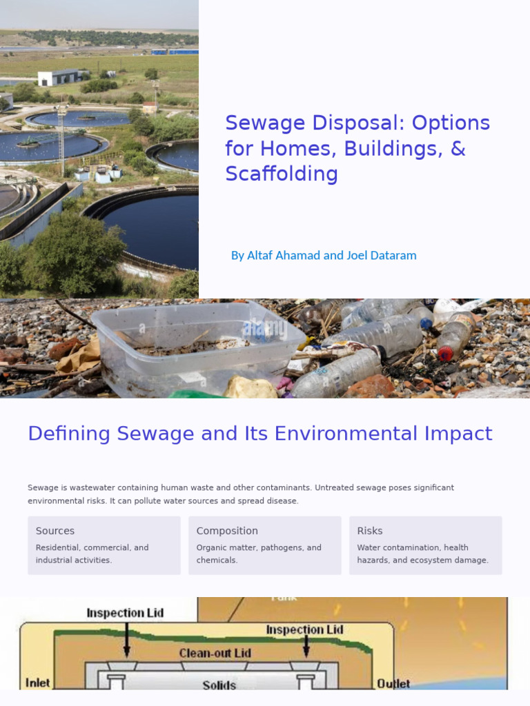 Sewage Disposal Options For Homes Buildings and Scaffolding | PDF ...