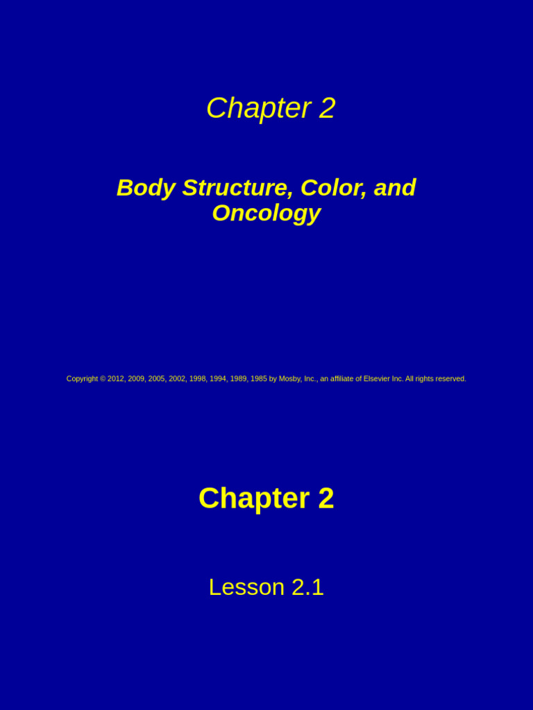 Body Structure, Color, & Oncology - Chapter Two Slide Show | PDF ...