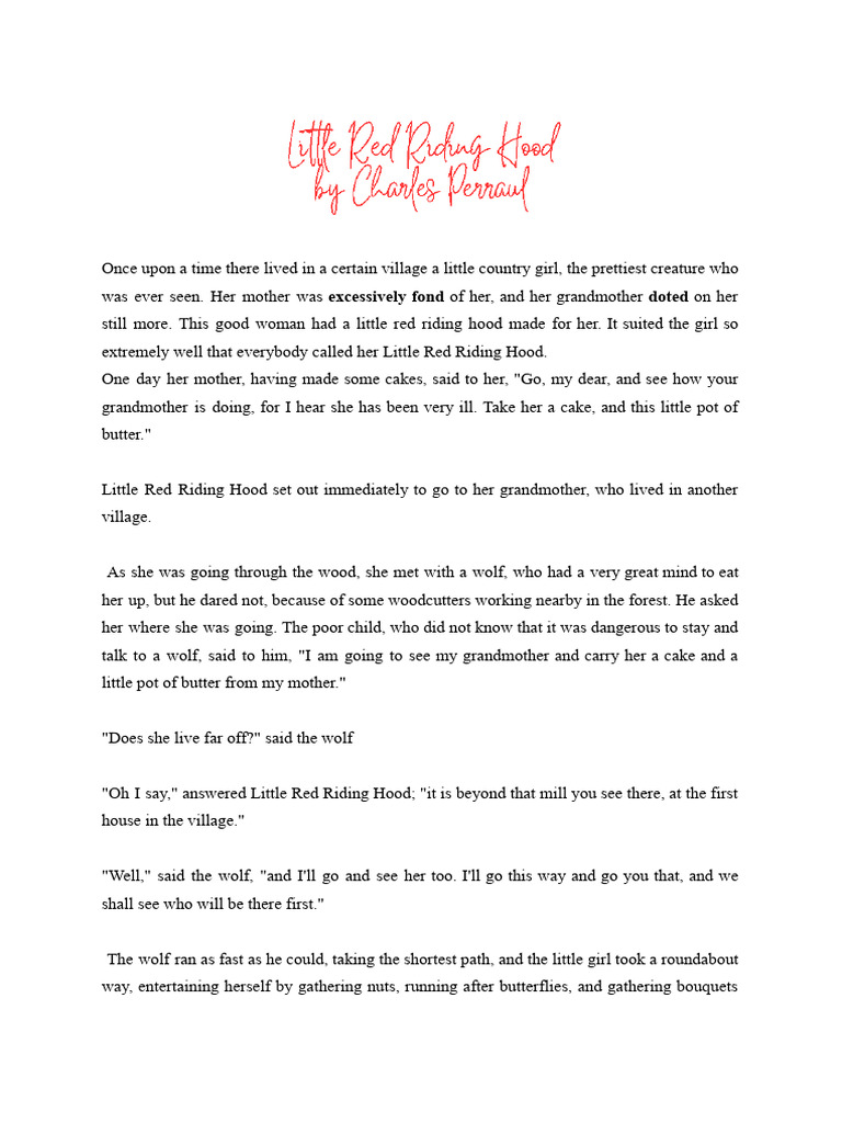 Bonus Conditional | PDF | Little Red Riding Hood | Adjective