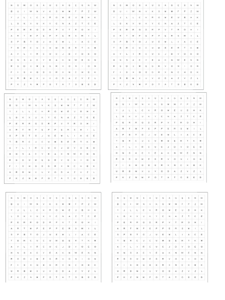 Sopa de Letras 1ero | PDF