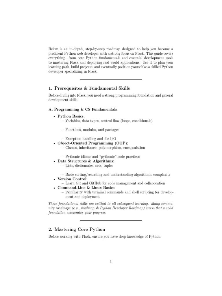 How To Become A Good Python With Flask Developer | PDF | Databases ...