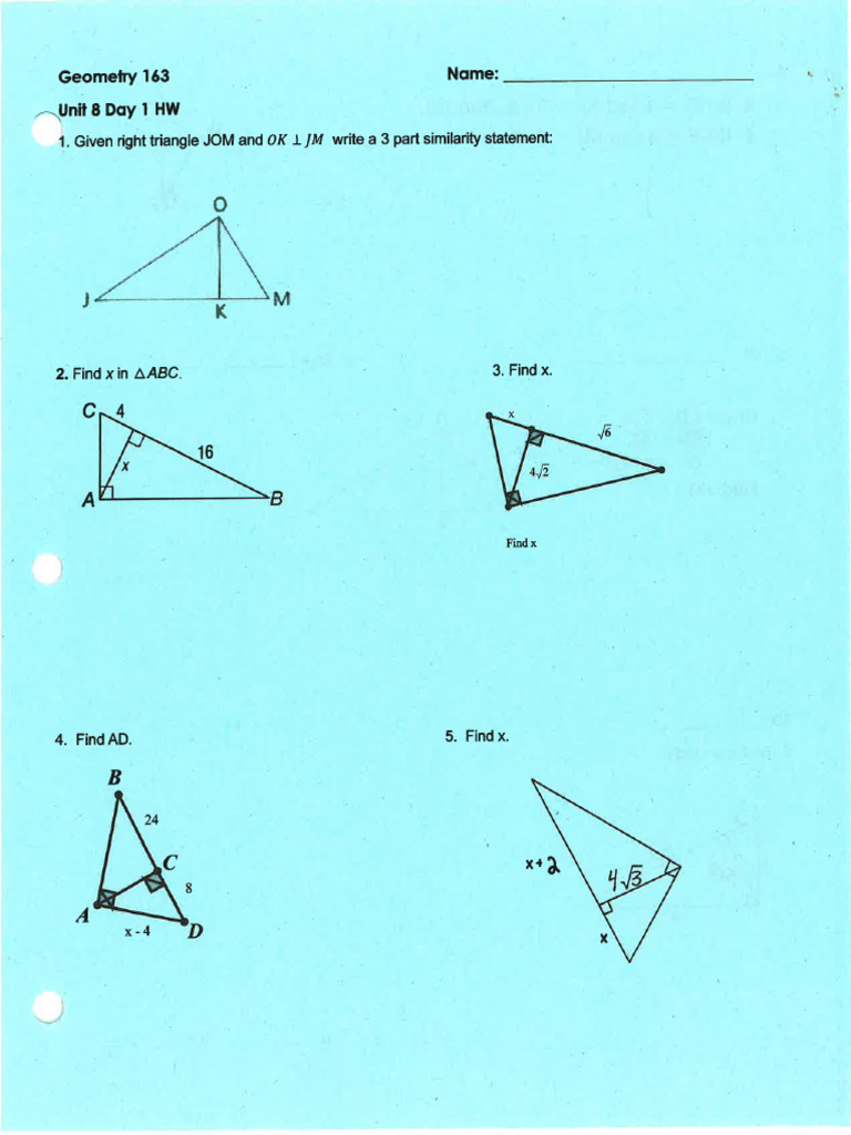 Unit 8 Day 1 HW | PDF