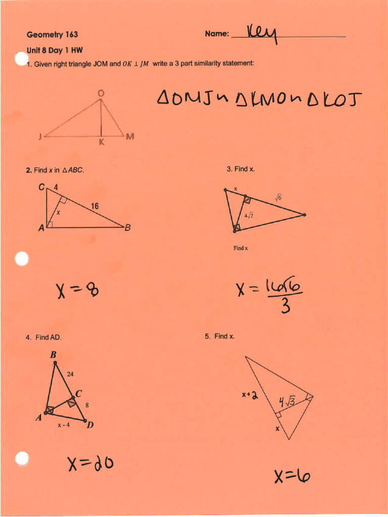 Unit 8 Day 1 HW Just Answers | PDF