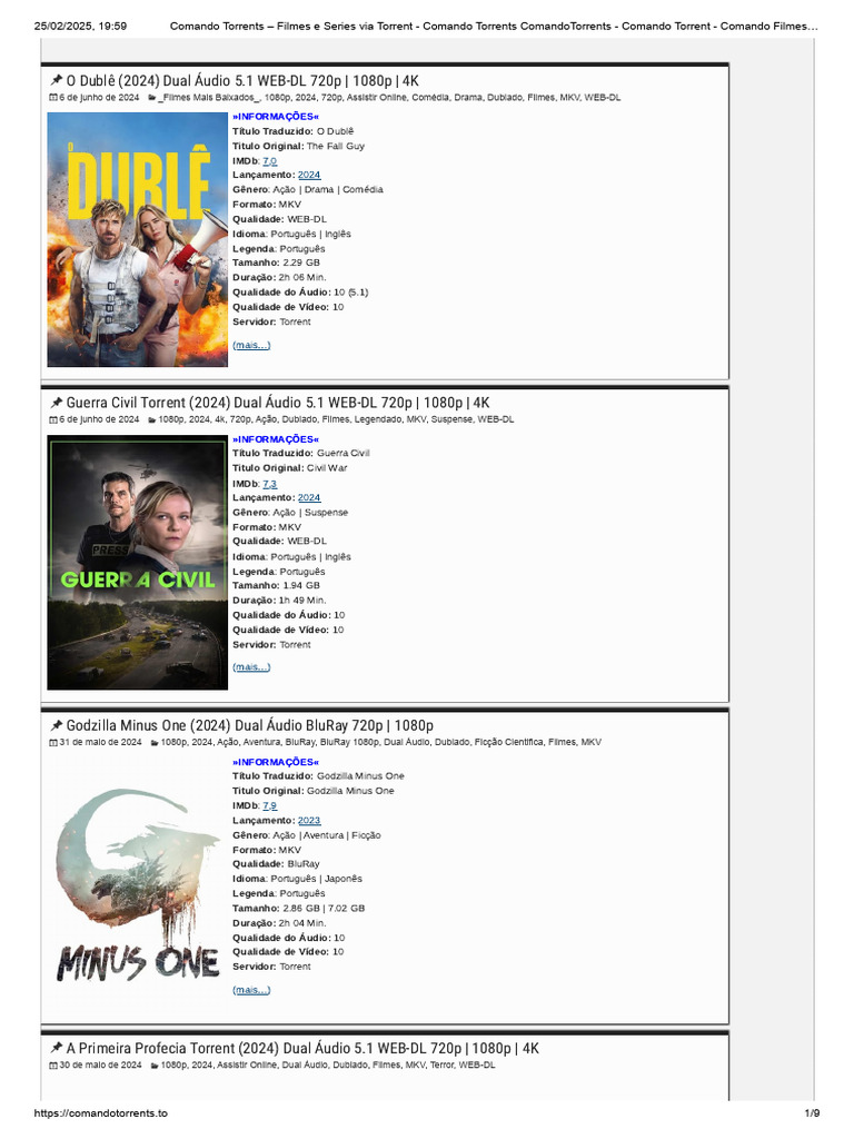 Filmes Torrent 2024 Downloads E Qualidade Pdf Blu Ray Vídeo