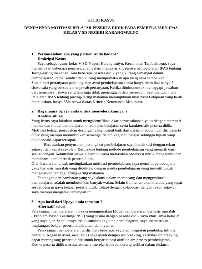 ANIK_STUDI KASUS BARU-1 | PDF