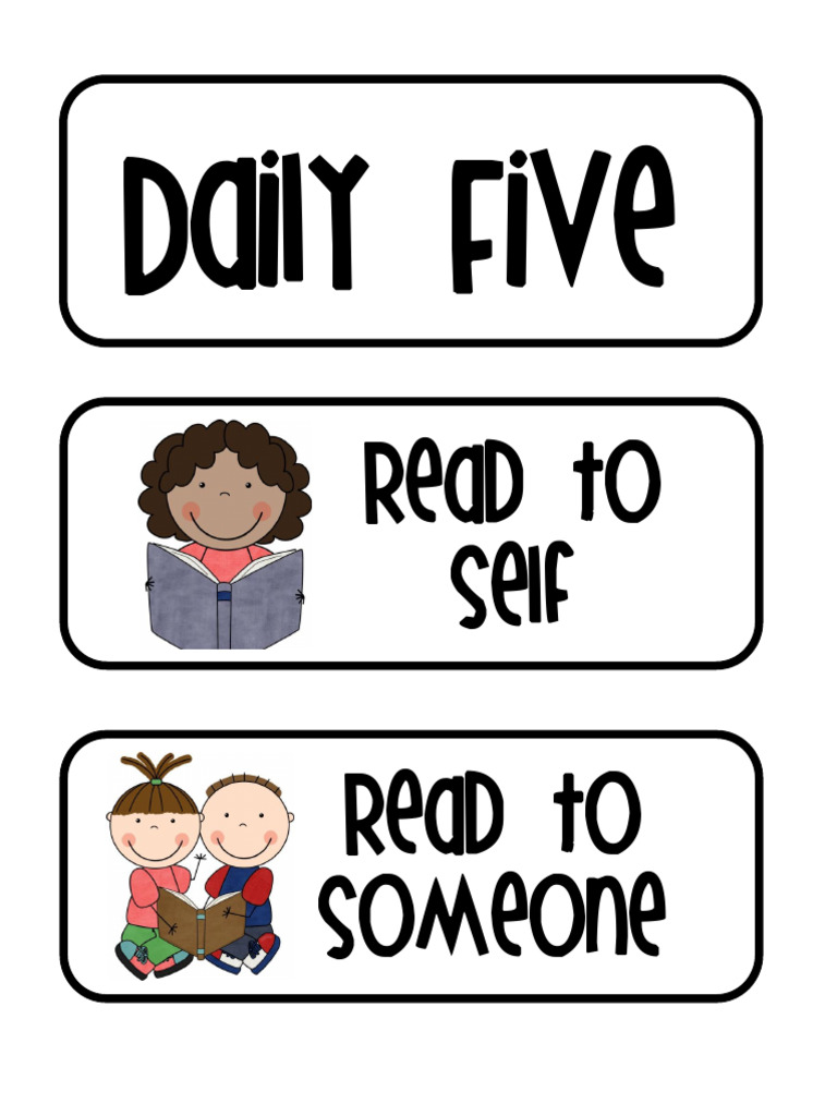 Daily Five Literacy Center Labels | PDF