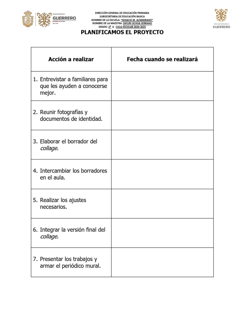 2do Grado Septiembre - 01 Conozcámonos Mejor para Hacer Equipo (2024 ...