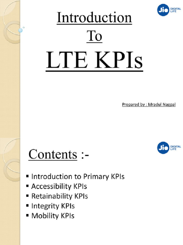LTE Kpis | PDF