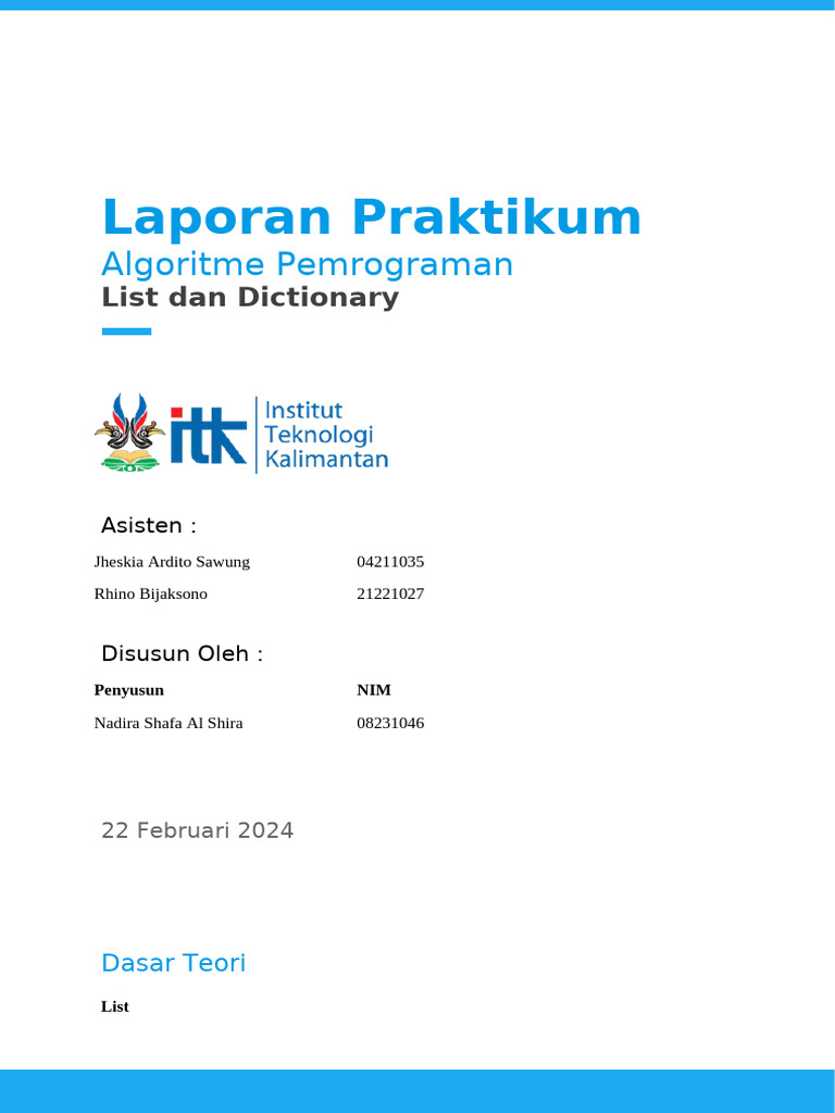 Laporan Praktikum ALPRO Modul 6 - N - 08231046 | PDF