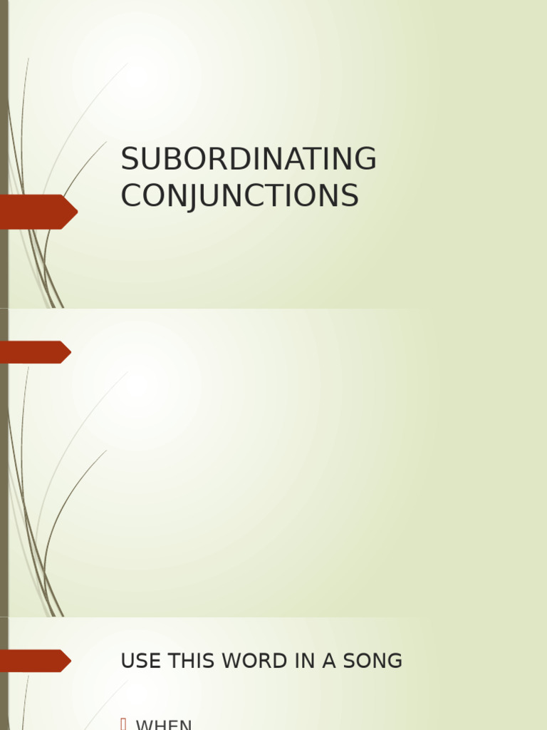 Subordinating Conjunctions 2023 | PDF