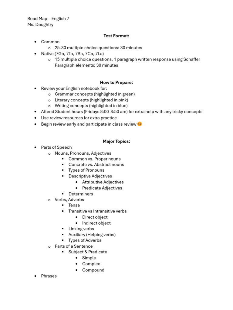 Road Map English 7_Daughtry | PDF | Verb | Adjective