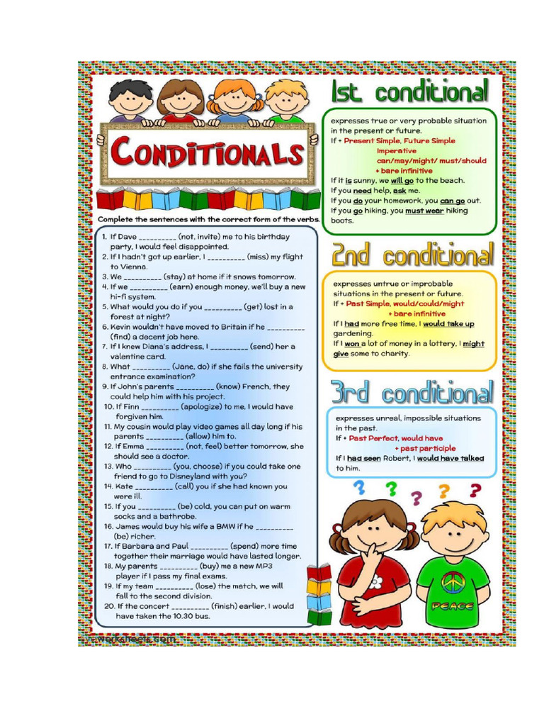 CONDITIONALS 1, 2, 3 EXERCISES | PDF