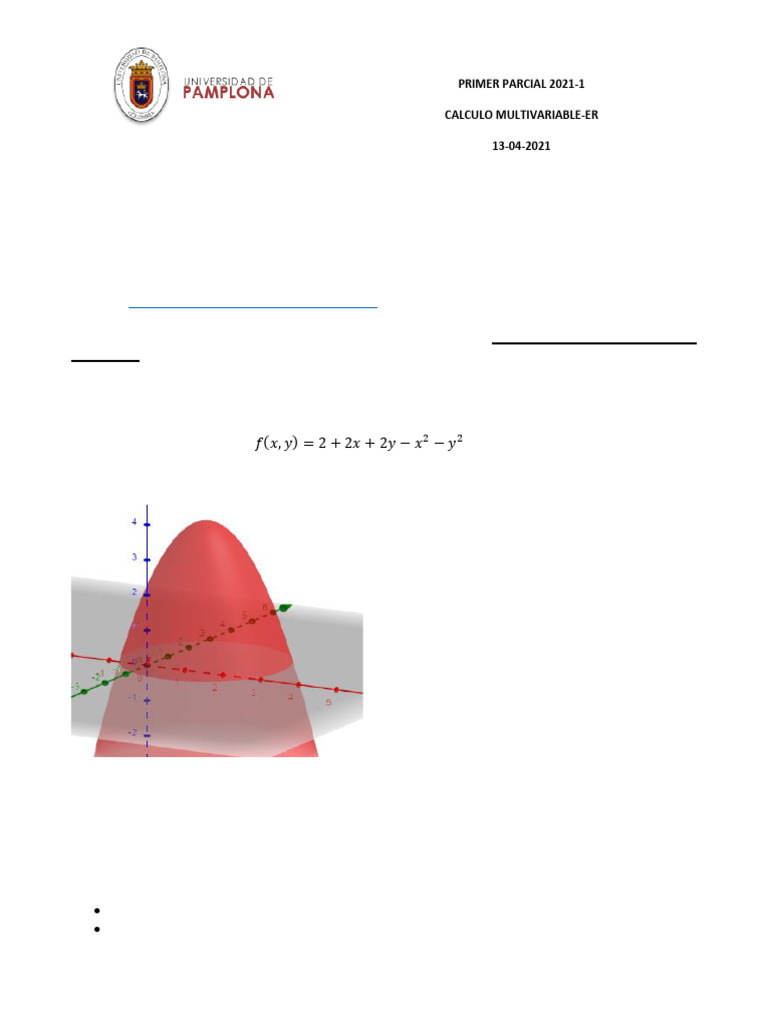 Primer Parcial 13-4-21 Calculo Multivariable .Ingeniera Mecatronica ...