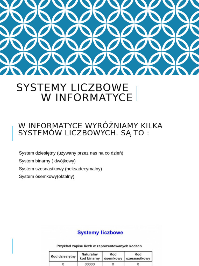Systemy Liczbowe W Informatyce | PDF