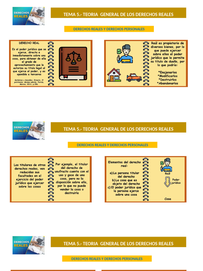 Tema 5 Teoria General de Los Derechos Reales | PDF | Propiedad ...