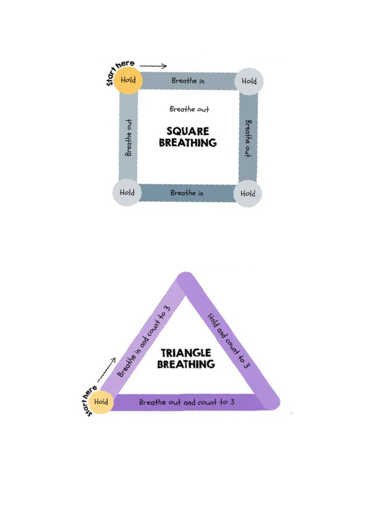 Mindfulness Breathing Shapes - Square Triangle | PDF
