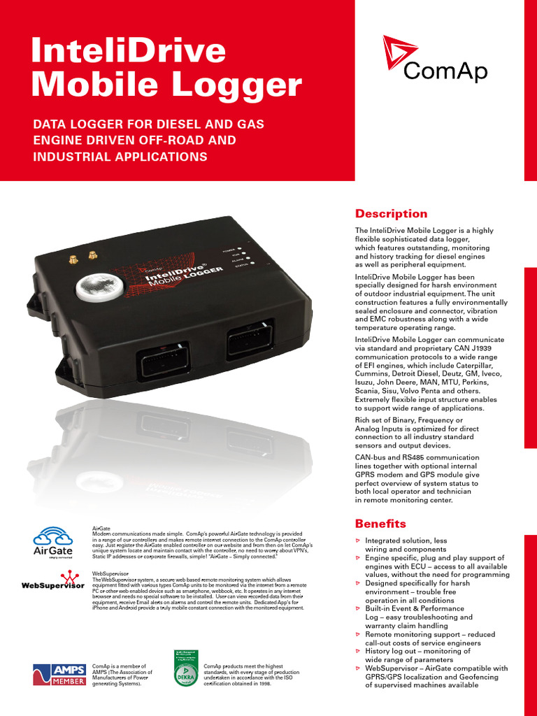 InteliDrive Mobile Logger Datasheet 2014-11 CPLEIDML | PDF | General Packet Radio Service ...