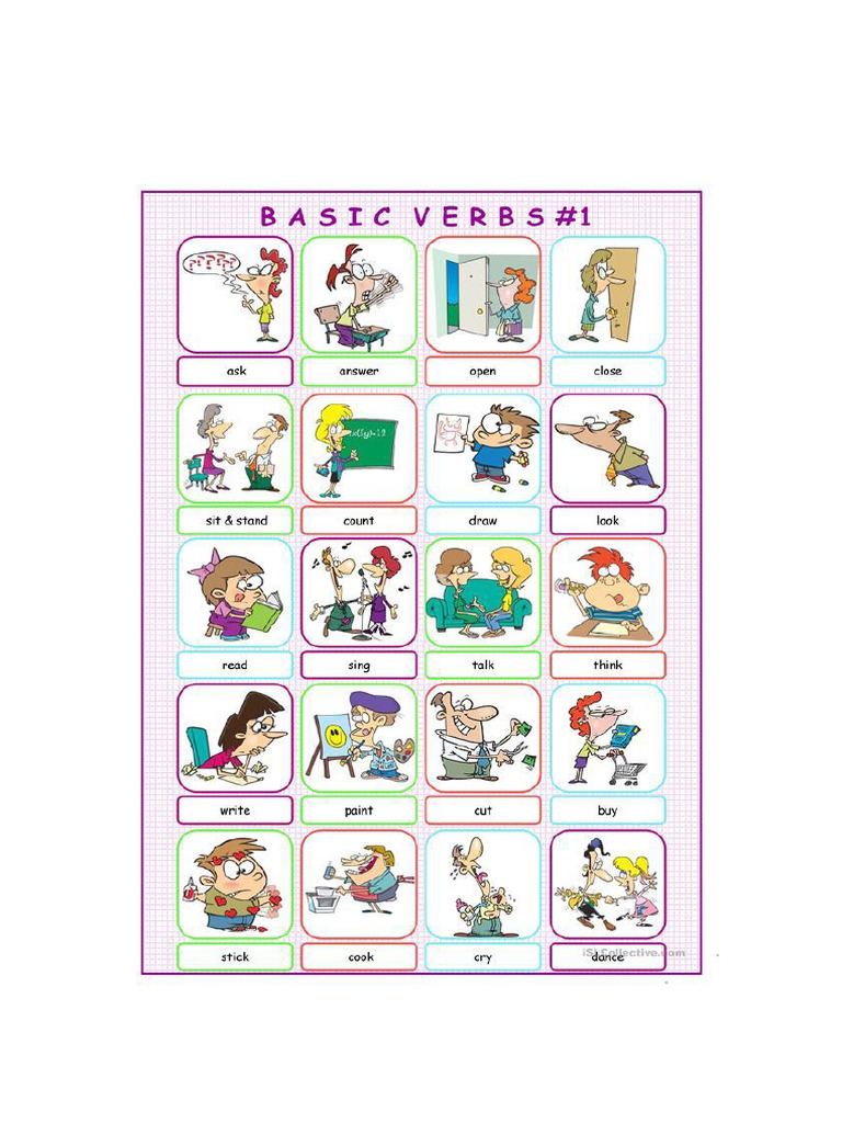 Basic Verbs 1 and 2. | PDF