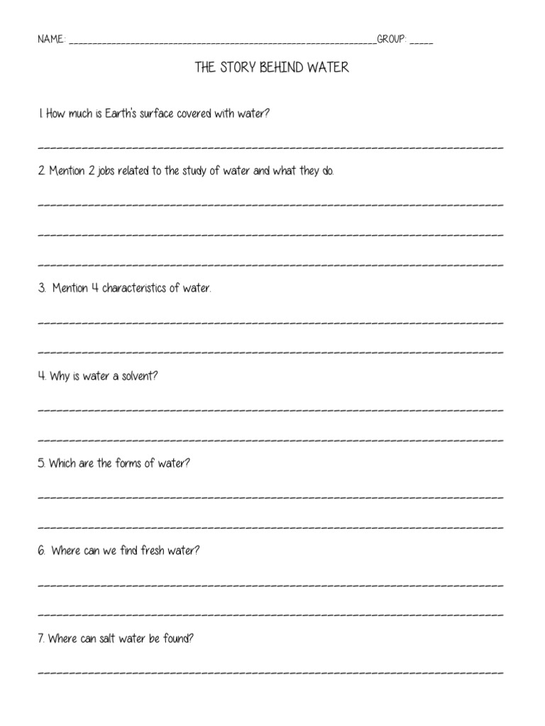 THE STORY BEHIND WATER - MyOn | PDF