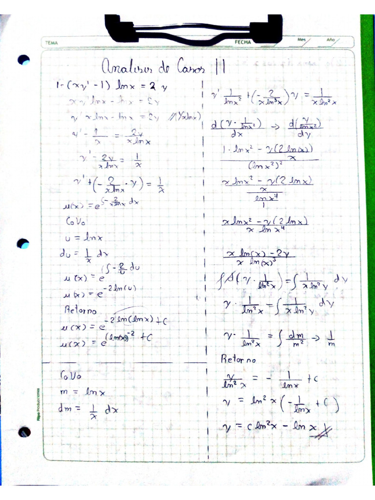 Ecuación Diferenciales Factor Integrante | PDF
