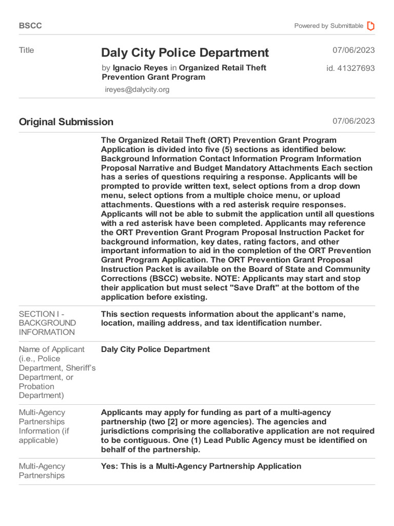 trust format | PDF | Police | Daly City