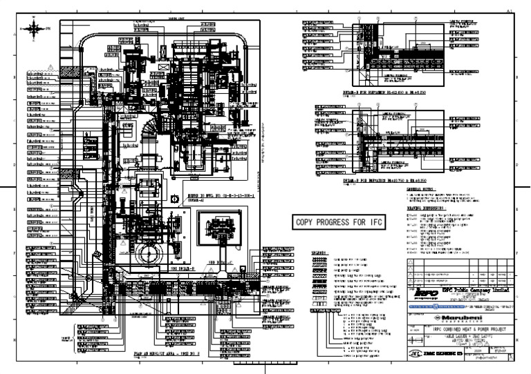 01-E-3-11-007-1 - E725-001 - R1 (Cable Tray Layout HRSG#1 - Sht-1 - in ...
