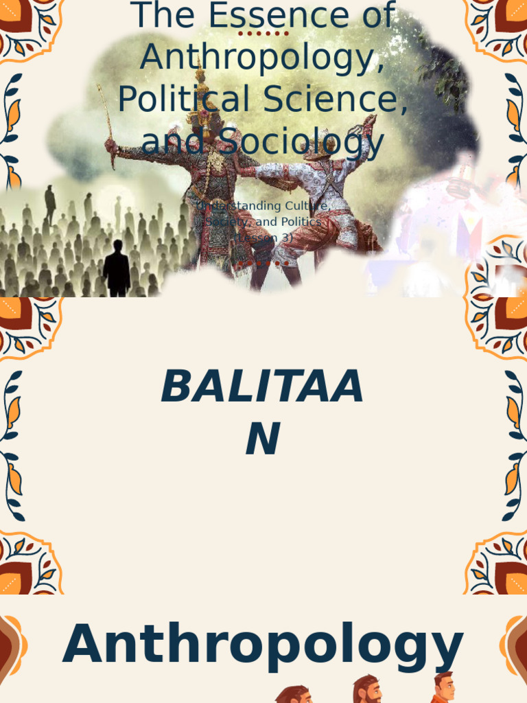 UCSP - Lesson 3 | PDF | Anthropology | Sociology