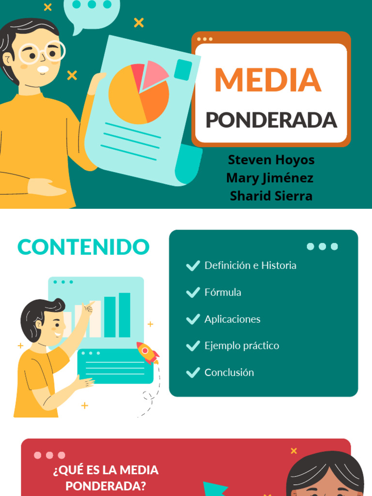 Definición y Aplicaciones de la Media Ponderada | PDF | Estadísticas ...