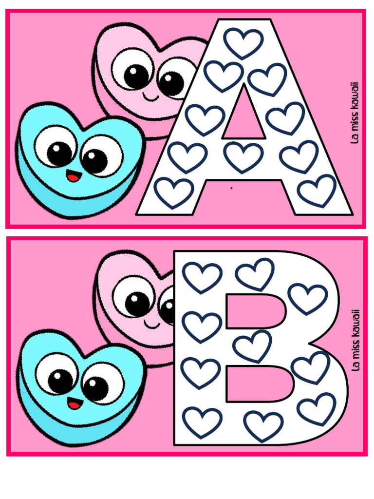 Las Letras Del Abecedario San Valentin | PDF