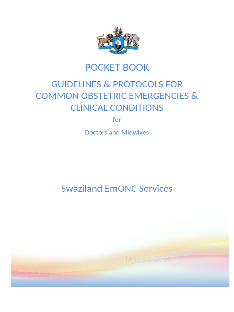 Pocket Book EmONC Guidelines & Protocols Final 030216 | PDF ...