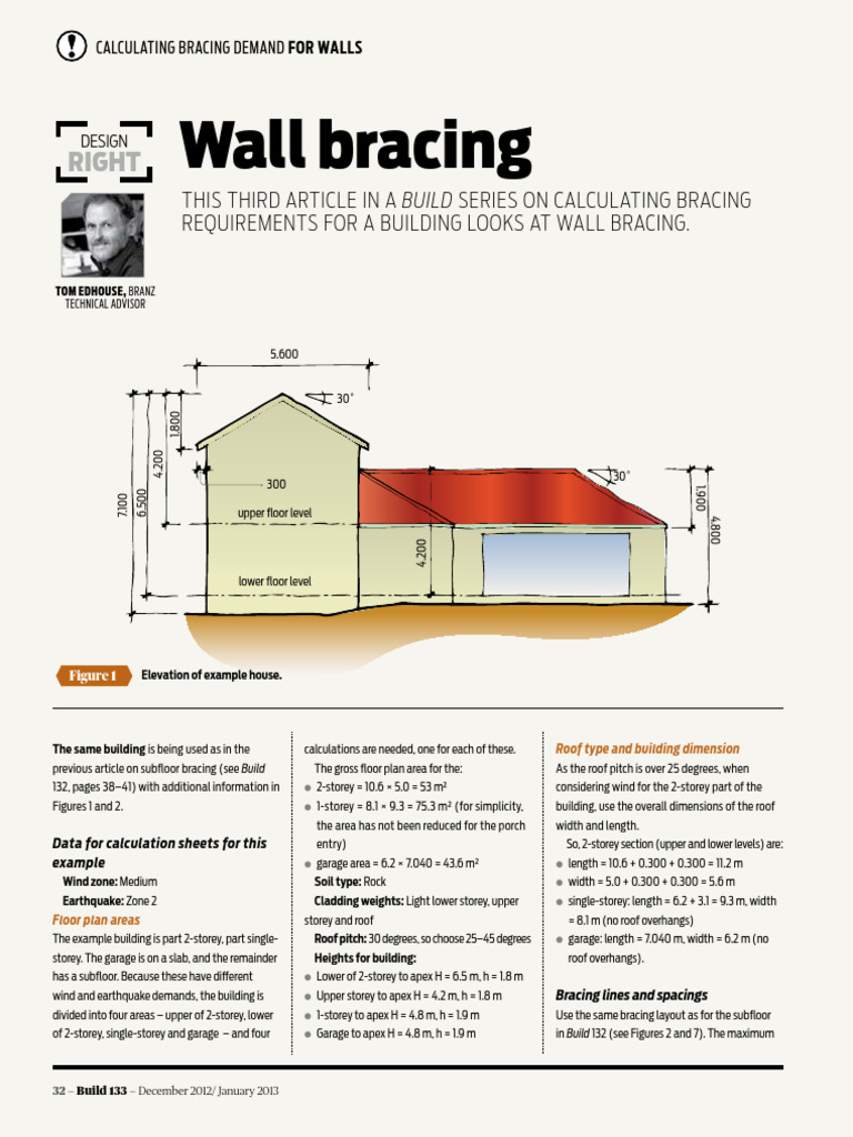 Wall Bracing Calculation Guide | PDF | Roof | Building Engineering
