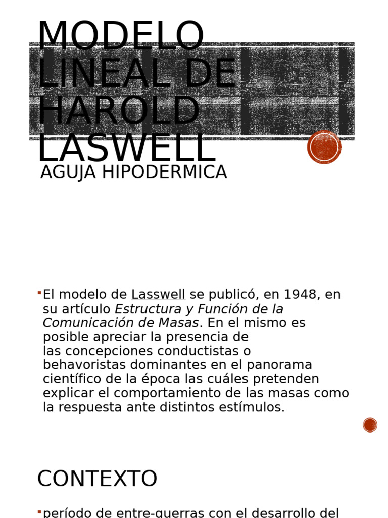 Modelo de Lasswell: Comunicación y Propaganda | PDF
